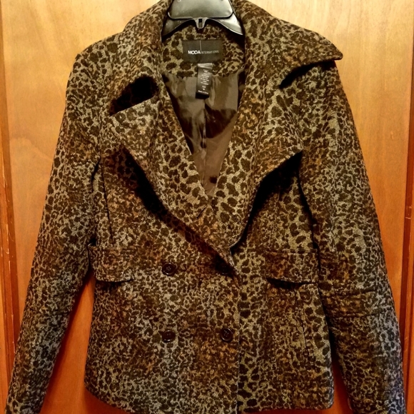 Moda International | Jackets & Coats | Moda Victorias Secret Leopard ...